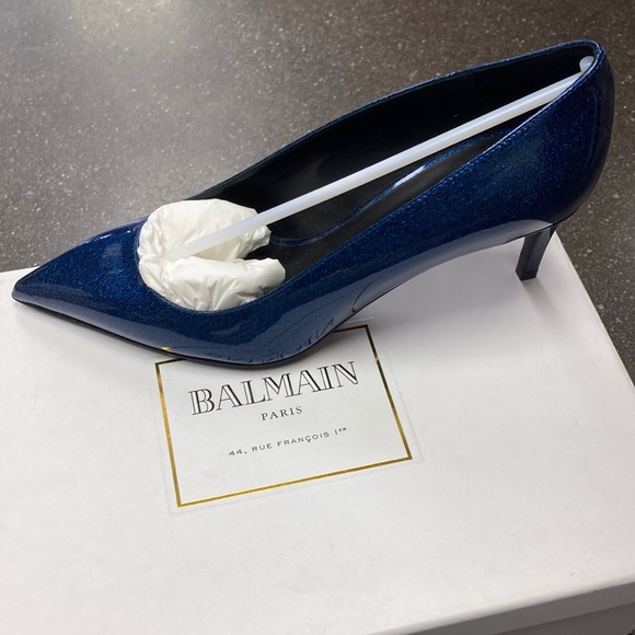 Balmain | Shoes | Balmain Blue Pumps Low Heels Size 365 | Poshmark